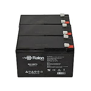 Raion Power RG1280T2 12V 8Ah Upgraded Replacement UPS Backup Battery for Tripp Lite SMART1500-3 Pack