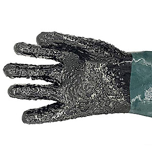 HOLDWIN Rubber Sandblaster Gloves for Abrasive Blasting be Used on Sandblast Cabinet Sand Blasting Gloves With Particle