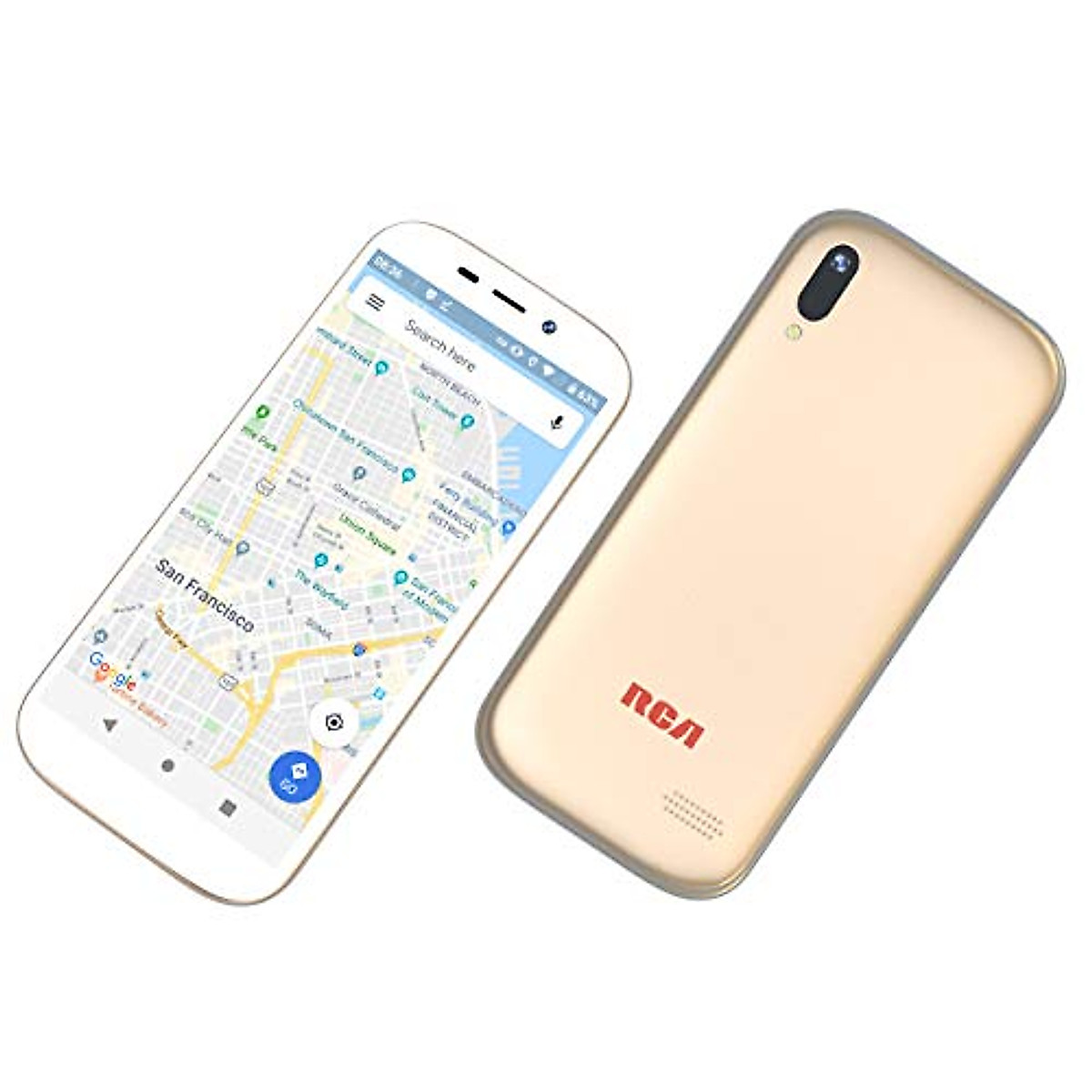RCA G2 32GB+3GB RAM, 5.5" 18:9 Display, Android 9 Pie, Unlocked Phone (White/Gold)