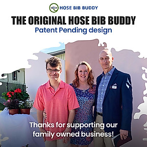 Hose Bib Buddy 2 Pack - Spigot Mounting Plate Hose Bib Repair Kit | Outdoor Faucet Repair Kit | Registered Original USA | SharkBite Hose Bib Mounting Plate | No Removal or Plumbing Required (2 Pack)