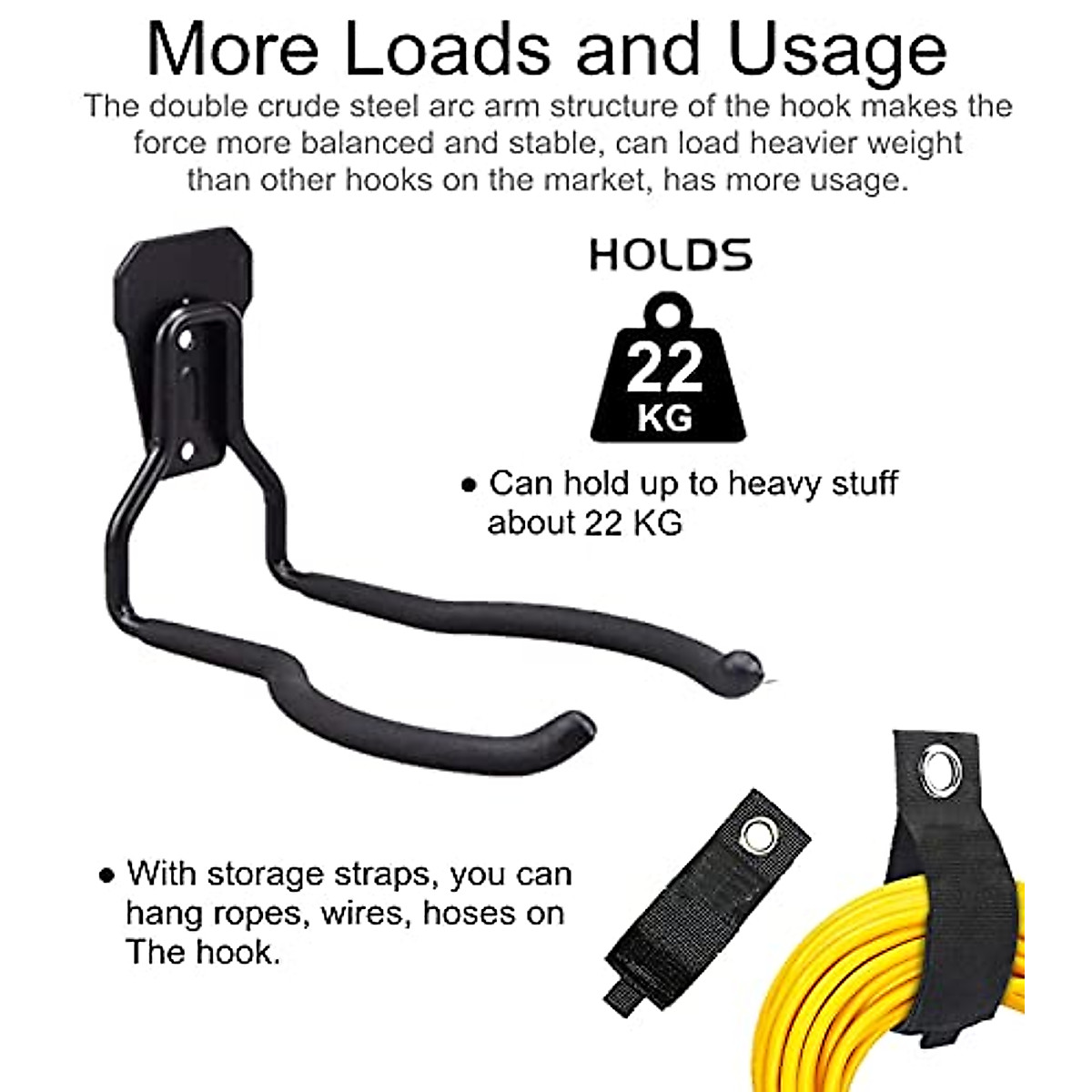 String Trimmer Hanger Bracket, Garden Lawn Trimmer Wall Mount, Falezern 1 Pcs Heavy Duty Weed Eater Rack For Garage. Garden Tool Organizer and Storage Hooks for Garage Trimmer, Garden Wall, Tool Room.