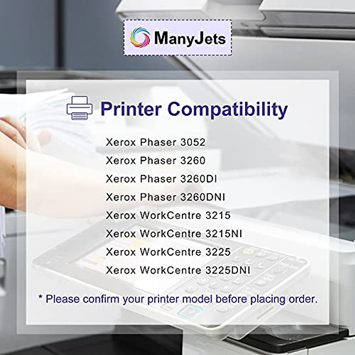 ManyJets Compatible 101R00474 3215 Drum Cartridge Replacement for Xerox WorkCentre 3215 3215NI 3225 3225DNI Phaser 3260 3260DI 3260DNI 3052 Printer Toner Cartridge (Drum,1-Pack)