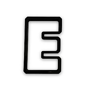 E Capital Block Letter Cookie Cutter with Easy to Push Design (3.5 inch)