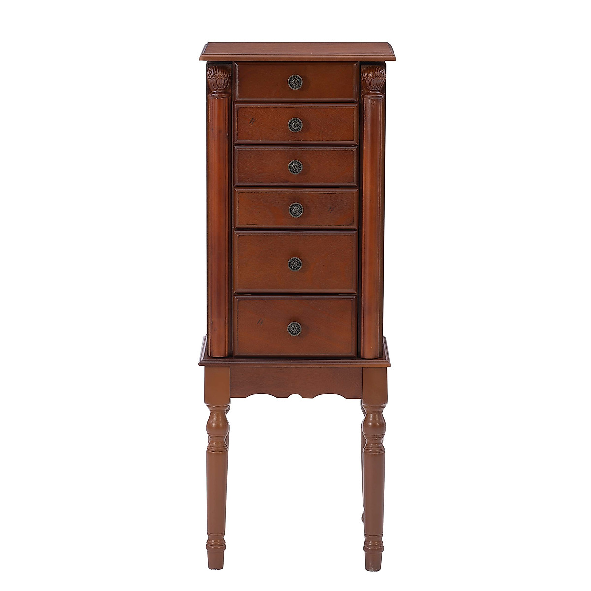 Powell Lightly Distressed "Deep Cherry" Jewelry Armoire