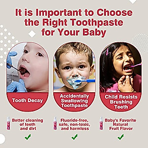 NOHOO Kids Foam Toothpaste with Fruit Flavor, Fluoride Free Natural Formul, Foam Toothpaste for Electric Toothbrush (Strawberry+Orange+Peach+Cantaloupe)