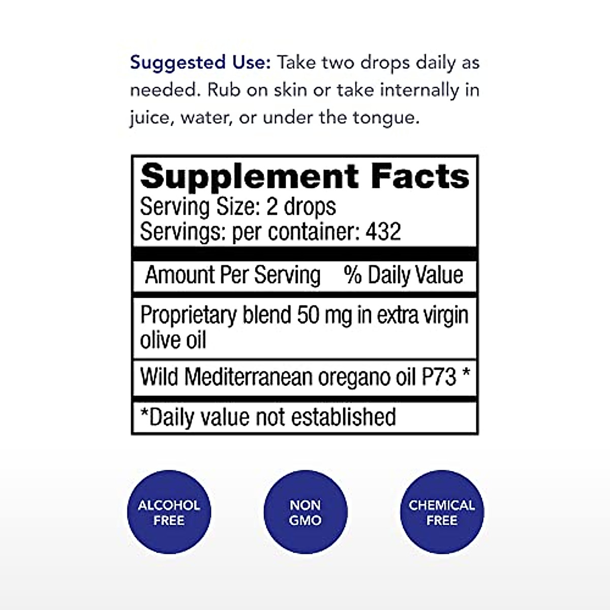 Physician's Strength OregaWild Extra Strength - 30 mL - High Carvacrol Formula - 100% Wild Oregano Oil - 432 Servings