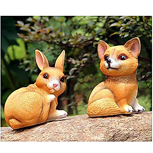 Cozyhoma Solar Powered LED Light Garden Decor, Outdoor Statue Lights Animal Figurine Night Light Home Garden for Backyard Pathway Yard Patio