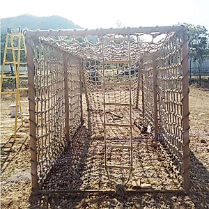 Rope Net for Kids,Treehouse Climbing Rope Netting Railing Child Safety Net Heavy Duty Cargo Net Hemp Rope Net Decorative Mesh 12cm (Size : 11m(33ft))