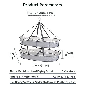 DAWNTREES Clothes Drying Basket Racks,Foldable Socks Drying Hanger Racks Prevent Sweater from Deforming,Laundry Basket for Drying Underwear, Baby Clothes, Towels, Hats, Scarves