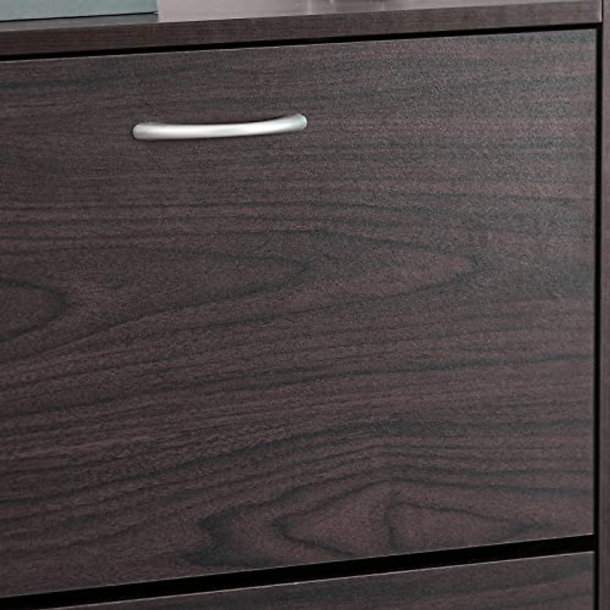 Haotian FSR110-BR, Brown Shoe Cabinet with 3 Flip Drawers, Freestanding Shoe Rack, Shoe Storage Cupboard Organizer Unit