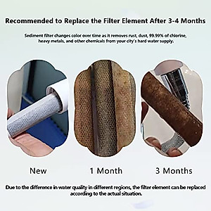 FACHIOO Vitamin C Shower Head Filter - Hard Water Softener - Chlorine & Fluoride Filter - Water Purifying Filtered High Pressure Handheld Shower head - Helps Dry Skin & Hair Loss with Lemon Fragrance