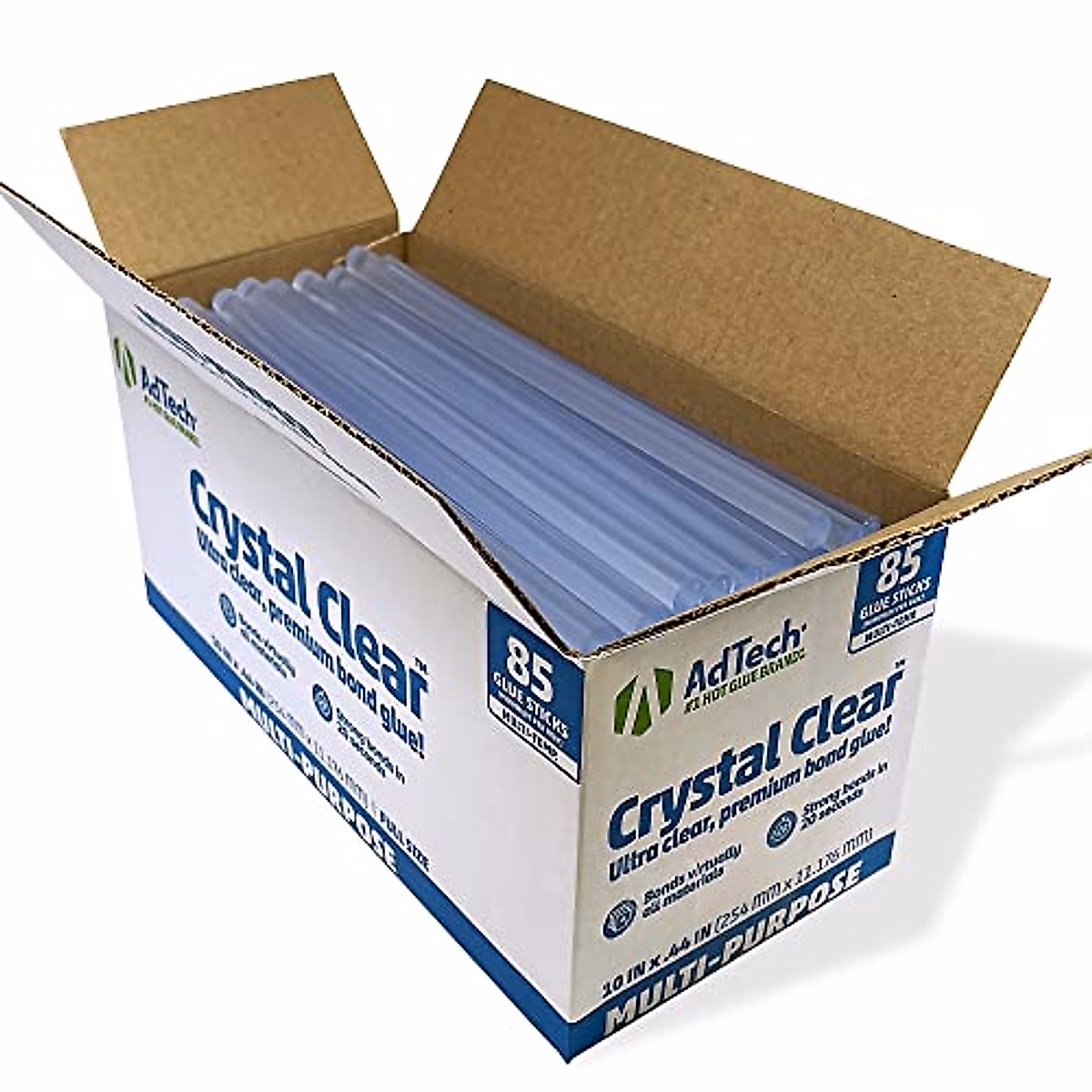 AdTech Hot Glue Sticks 10" Full Size, Clear, 85 Sticks