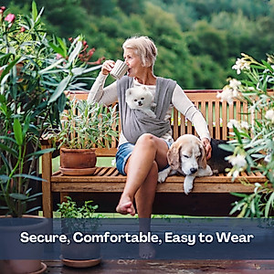 AnccoPlus Dog Carriers for Small Dogs, Front Facing Small Dog Carrier, Hands Free Pet Carrier, Size Adjustable Cat Carriers, Reducing Back Pain, Safe Soft Cotton Cat Sling (Regular, Heather Gray)