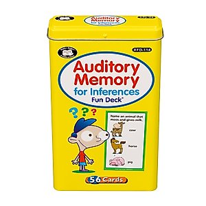 Super Duper Publications | Auditory Memory for Inferences Fun Deck | Listening Comprehension Flash Cards | Educational Learning Materials for Children