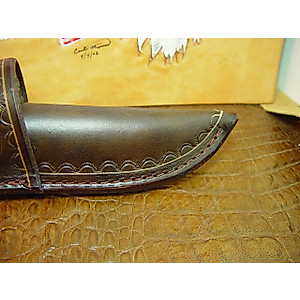 Leather Knife Sheath/Leather Knife Case/Leather Knife Holster Made To Fit A Buck Selkirk 863 Knife