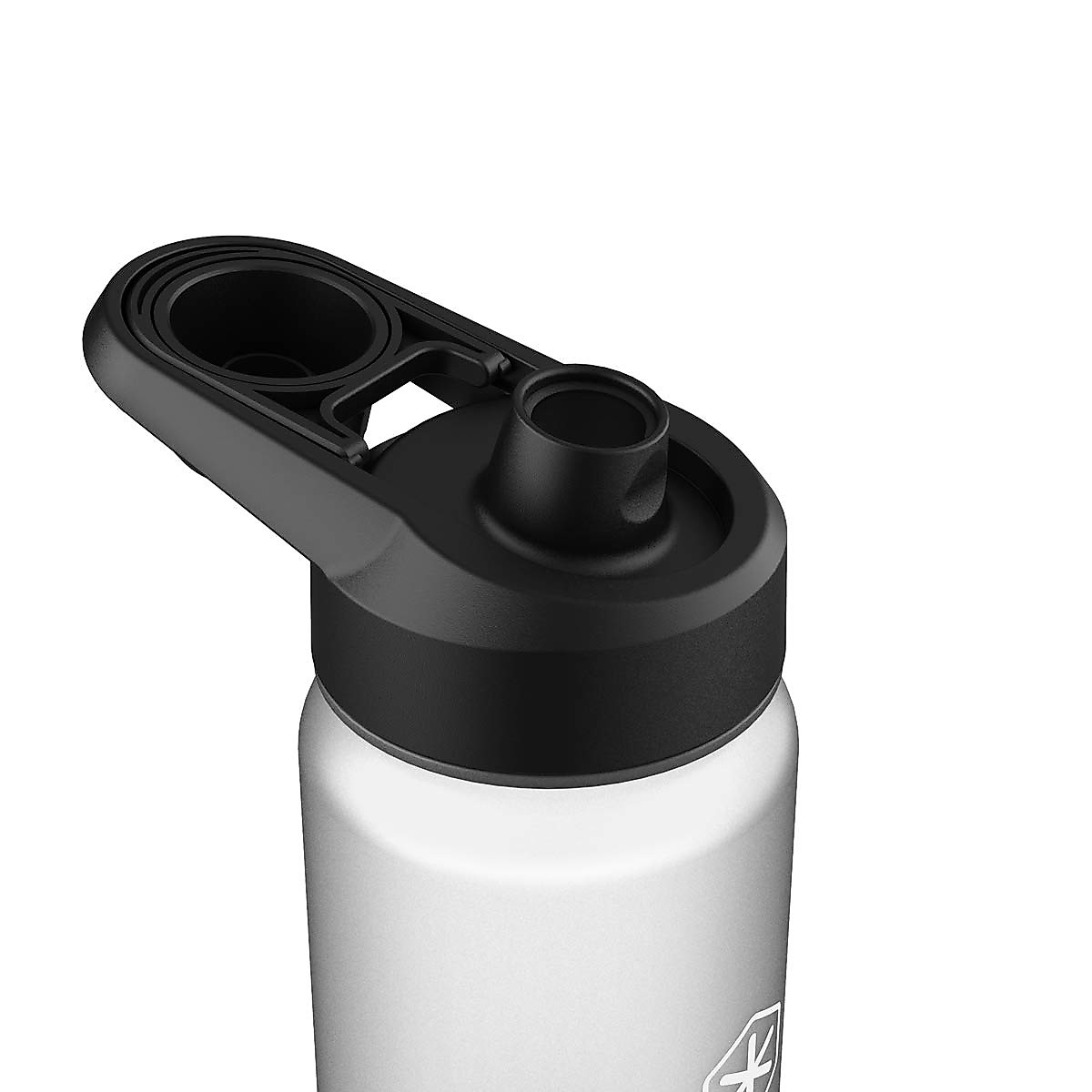 ICEWATER 3-in-1 Smart Water Bottle, Glows to Remind You to Keep Hydrated, Play Music & Dancing Lights, Plastic Water Bottle With Straw Lid, Great Birthday Gift (20 oz,Black)