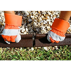 EcoBorder Brown Recycled Rubber 4ft Lawn Edging (6pc Box)