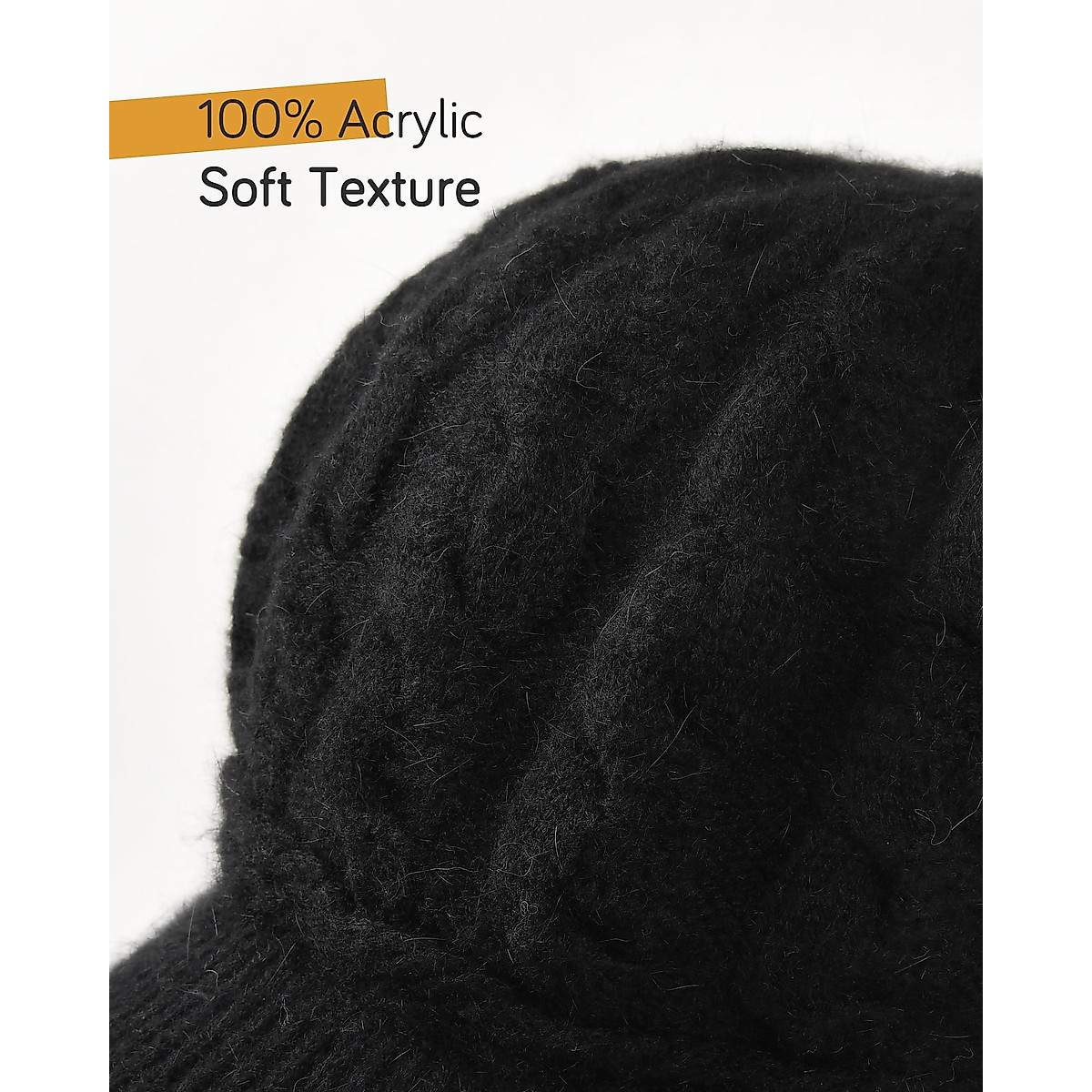 FURTALK Winter Knit Hats with Visor Brim Double Soft Lining for Women Warm Stylish Beanie Hats Slouchy Snow Caps