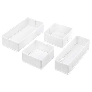 Whitmor Set of 4-White Drawer Organizer