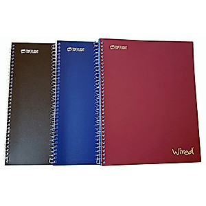 Top Flight Wired 3-Subject Wirebound Notebook (Pack of 3)