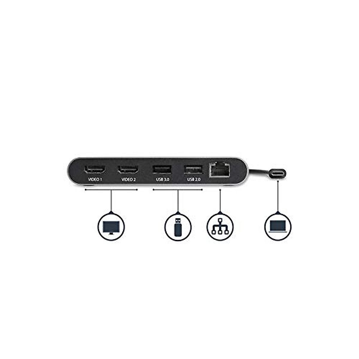 StarTech.com Dual 4K Monitor Mini Thunderbolt 3 Dock with HDMI - Mac & Windows Docking Station - Discontinued, Limited Stock, & Replaced by TB3DKM2HDL (TB3DKM2HD)