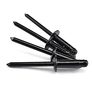 Aifeier ET 50 Pcs 3/16" x 3/4" Aluminum Blind Rivets Black Tri-Fold Exploding Pop Rivets for Kayak Canoe and Boat Accessories