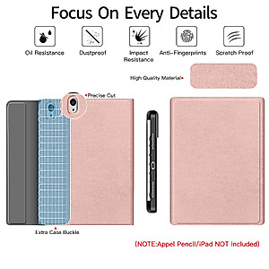 JUQITECH iPad 10th Generation Case with Keyboard 2022 10.9inch - 7Colors Backlit Wireless Rechargeable Detachable Keyboard, Flip Stand Keyboard Cover Case with Pencil Holder for New iPad 10th Gen 2022