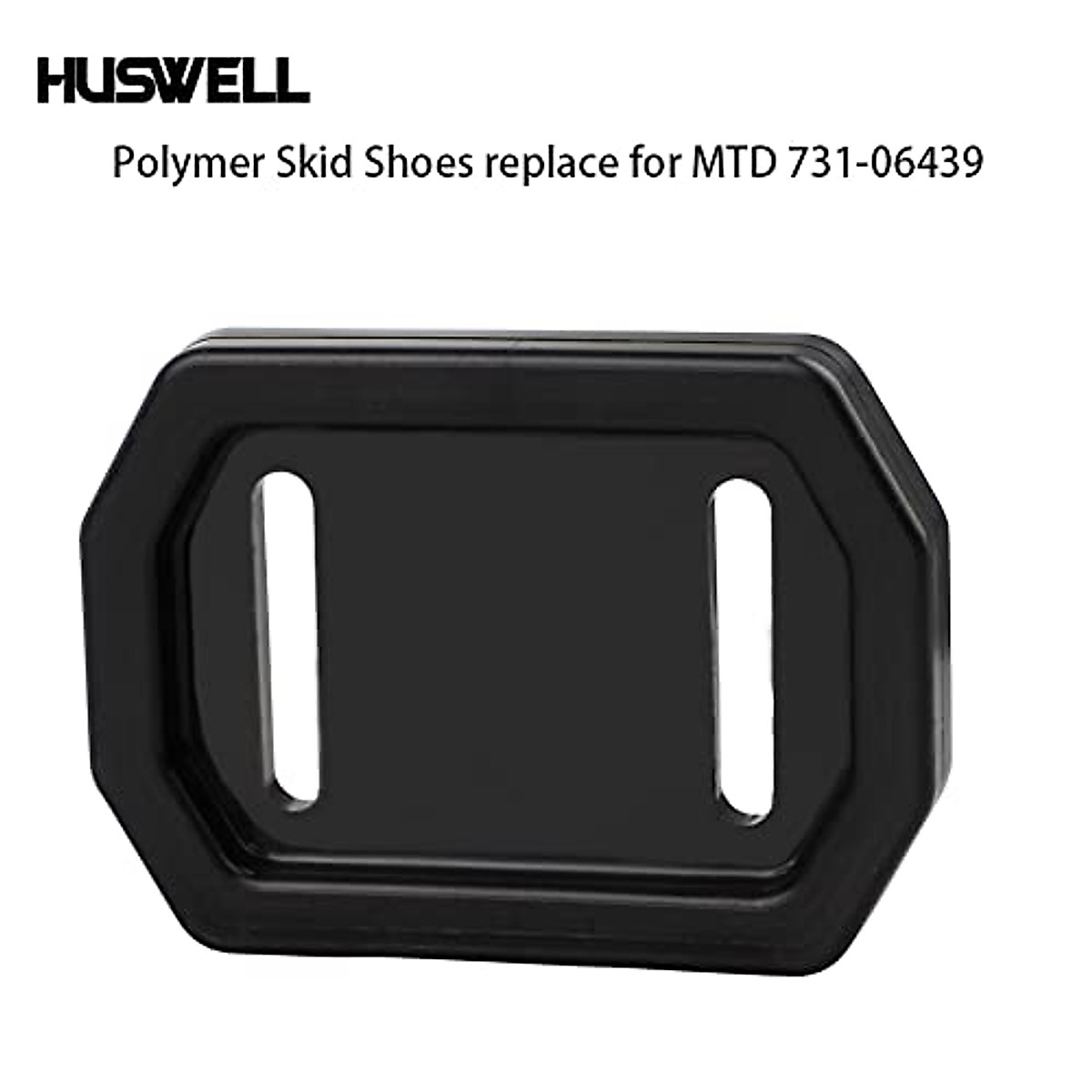 HUSWELL 731-06439 Snowblower Skid Shoes Slide Shoe 2 Pack with Mounting Hardware for Polymer Snow Blower Slide Shoe