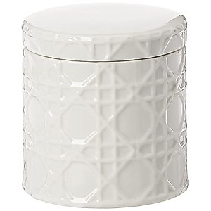 Kassatex ARN-CJ Rattan Cotton Jar , White
