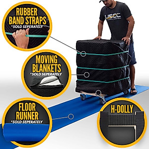 US Cargo Control - H-Dolly Moving Dolly 18 Inch x 30 Inch - Heavy Duty Furniture Dolly with Four Rubber Swivel Casters - Rubber Tread Secures Cargo While Moving Dolly