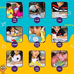 Open The Joy Feel Better Box: Get Well Soon Kids Gifts Basket, 50+ Fun Activities, Games, Toys, Conversation Cards, Origami, Clay Art, Magic Tricks, DIY - Great Gift for Kids After Surgery Ages 4+