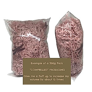 Champagne Blush Shredded Tissue Paper Shred Neutral Hamper Gift Box Basket Filler Eco-friendly Biodegradable Compostable Acid-free Colourfast 200g