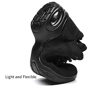Women's Jazz Shoes Lace-up Sneakers - Breathable Air Cushion Lady Split Sole Athletic Walking Dance Shoes Platform Black,8