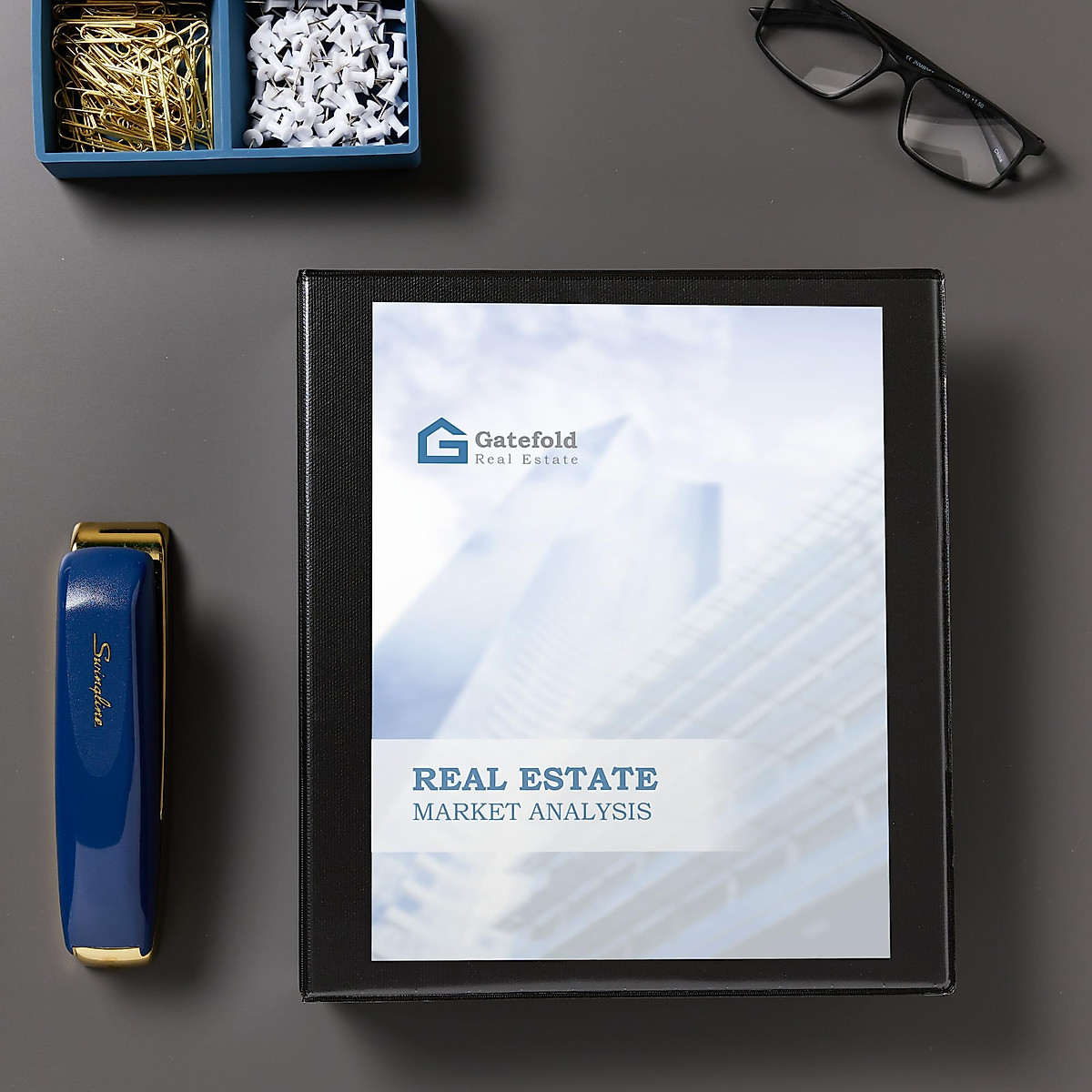 Avery Economy Showcase View 3 Ring Binder, 2 Inch Slant Rings, 1 Black Binder (19700)