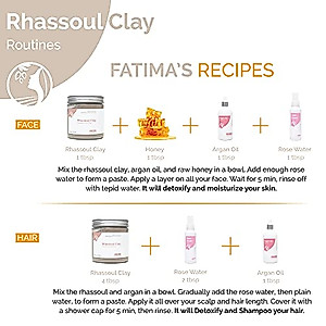 Fatima's Garden Rhassoul Clay with Argan & Eucalyptus - Detox & Soften, 1Kg