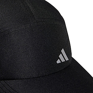 adidas Men's Superlite Trainer 3 Performance Relaxed Fit Adjustable Running and Training Hat, Black/Silver Reflective, One Size