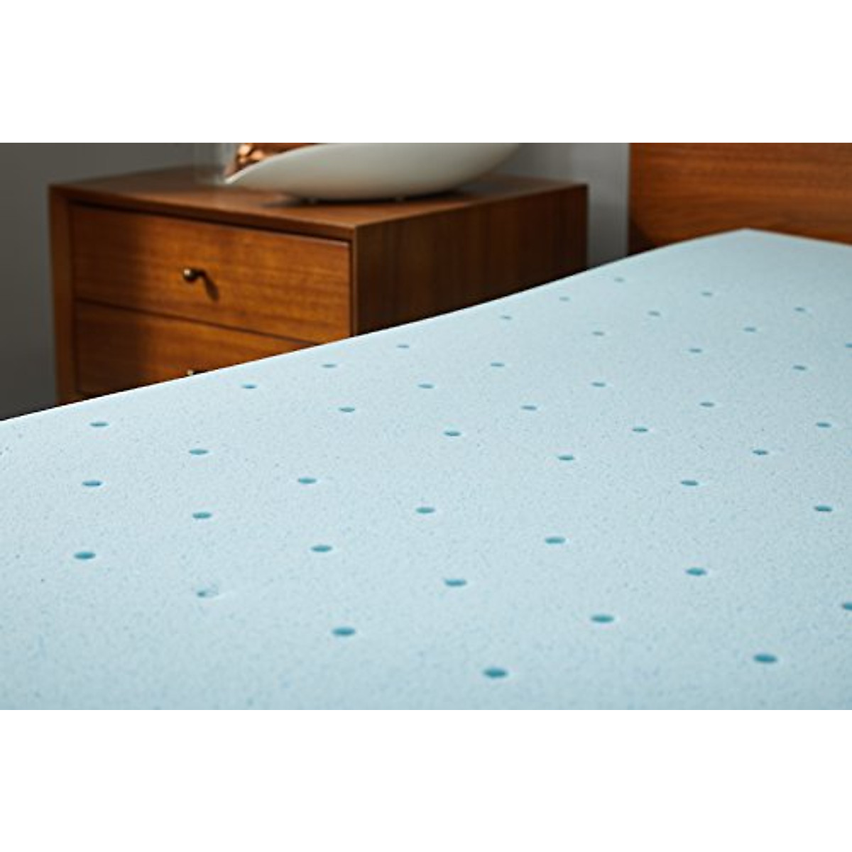 Bedsy Sleep Mattress Topper Gel Memory Foam, Queen, Blue