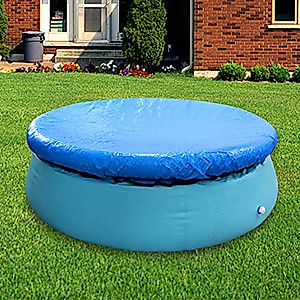 DECOHS 15ft Dust Pool Cover Protector-Solar Cover for Round Frame Pools-Pool Cover for Round Inflatable-Pool Cover Protector Heat Retaining Blanket (15FT)