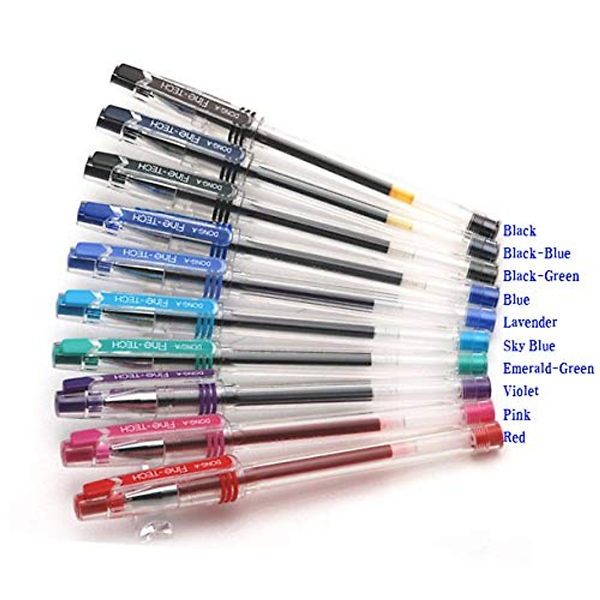 DONG-A Fine-Tech Excellent Writing 0.3mm Gel Ink Pens (10colors) by Dong-A