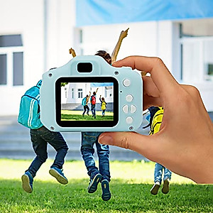 Mini Camera Toy Camera Children's Mini Camera Children's Selfie Camera Shock-Proof Camera (Blue)
