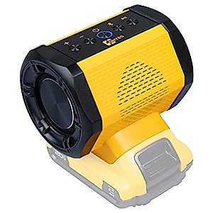 Bluetooth Speaker Fit for DeWALT 18v 20v Max Including 20-60v Flexvolt Battery for Worksite, Camping and Parties (Battery not Included)