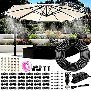 Misters for Outside Patio, Outdoor Misting Cooling System for Patio, Water Mister Outdoor, Outdoor Mister System for Garden Trampoline Greenhouse