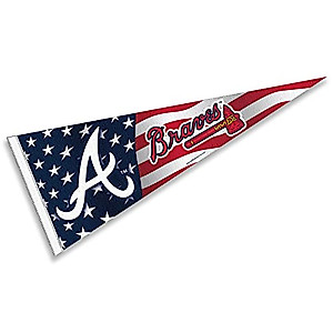 WinCraft Braves Nation USA Stars and Stripes Pennant Full Size Pennant Flag