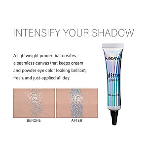 MAEPEOR Cosmetic Glitter Glue Long Lasting Makeup Glitter Primer Gel Waterproof & Smudgeproof Primer Base Glue for Body Eyes Face Lip with Glitter, Body Jewels, Rhinestones (2 PCS, 10 ml)