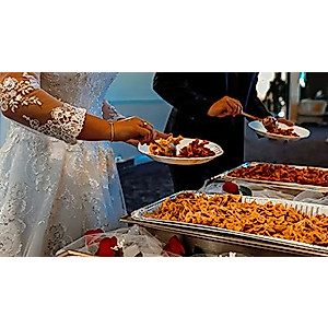 Heats Flameless Food Warming Pads | Water Activated Disposable Food Warmer for Parties | Used w/Aluminum Pans, Chafing Dish, Kitchen Accessories | Fits Foil Pan Half Size (Pans NOT Included) | 6 Pack