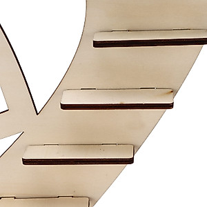 Wooden Chocolate Stand, Easy Assembly Cupcake Holder Eco Friendly Heart Shaped for Party for Wedding