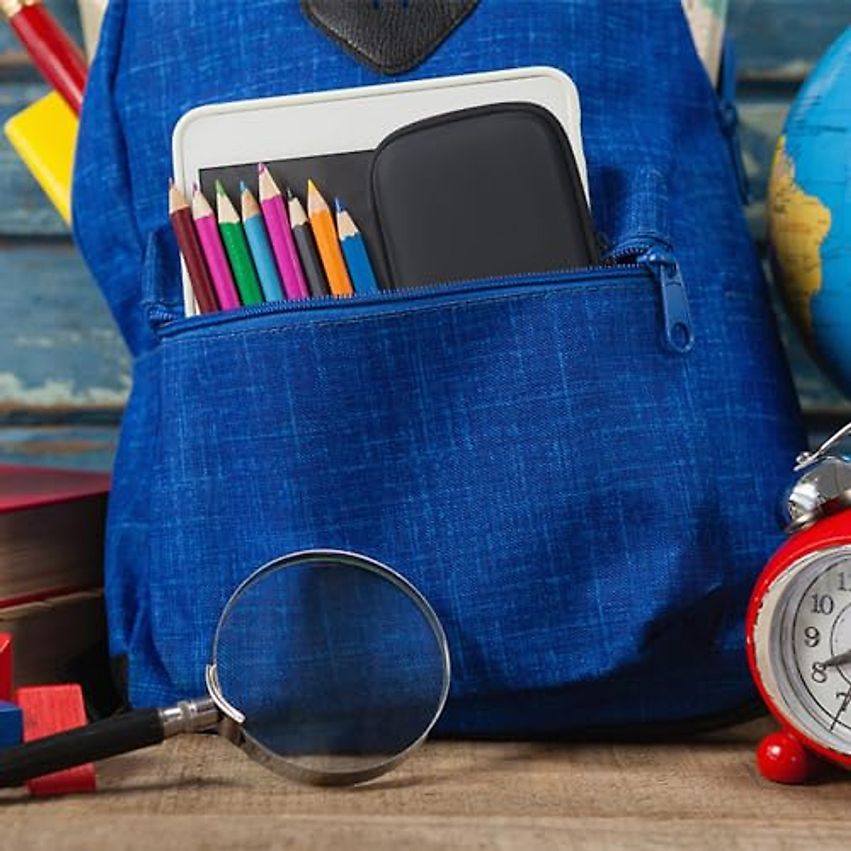 Premium Hard Shell Travel and Storage Case: Stylish and Protective Organizer for Earbuds, Earphones, Chargers, Cables, and Small Electronic Accessories - Black, with Accessory Pocket