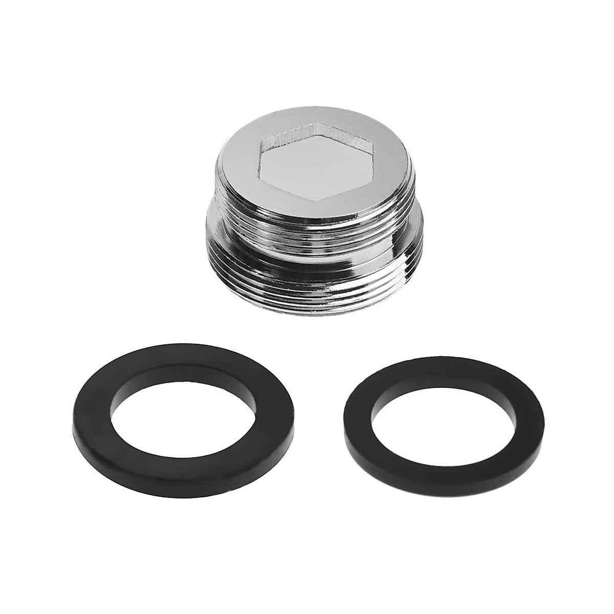 Rotate Swivel Faucet Aerator Connector Metal Outside Inside Thread Water Saving Adaptor Kitchen Faucet 16/18/20/22/24/28/mm to 22mm with Gasket for Bathroom Or Kitchen (C