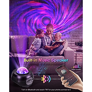 Star Projector Galaxy Projector, Happy Birthday Decorations Gift Night Light with Remote Nebula Starry Light Projector Twinkling Ceiling Stars Projection for Home Gaming Bedroom Kids Room Decor Light