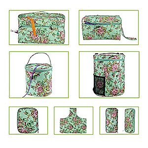 Portable Travel Use Knitting Yarn Storage Tote Bag Crocheting Needle Hooks Pouch Organizer
